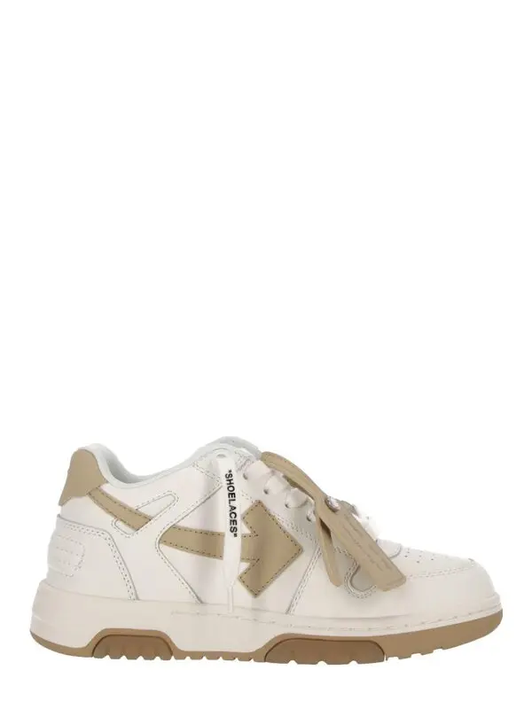 Off-White Out Of Office" Calf Leather Sneakers - Nude