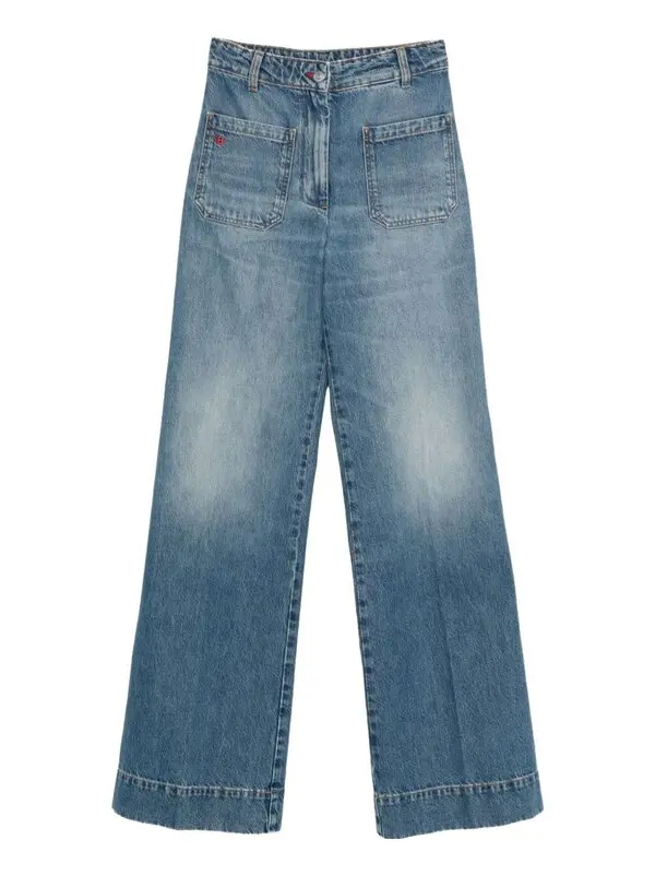 Victoria Beckham Alina Wide-leg Jeans - Blue