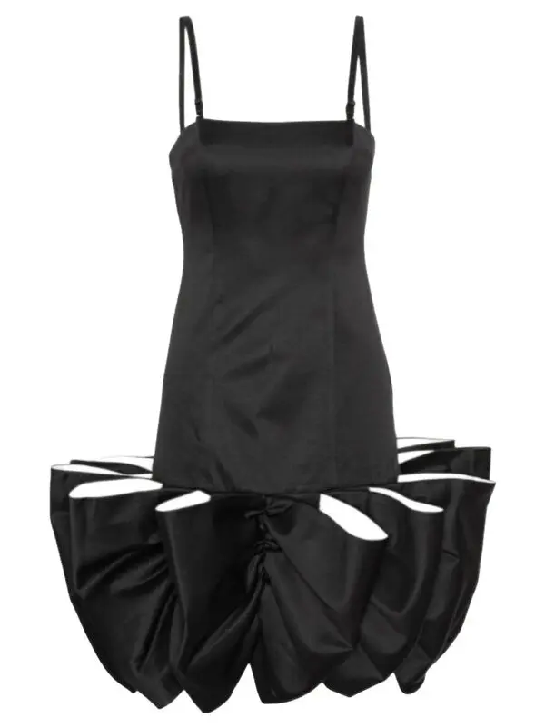 ROTATE BY BIRGER CHRISTENSEN Flared Sleeveless Mini Dress - Black