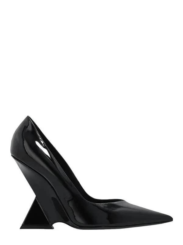 Attico Cheope Pumps With Geometric Wedge - Black