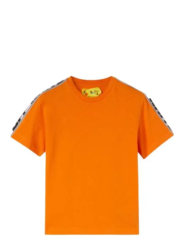 Off-White Logo Band Short Sleeve T-shirt - Orange