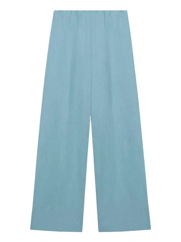Nanushka Straight-leg Satin Trousers - Aqua Blue