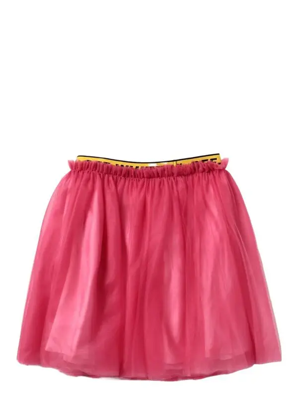 Off-White Emblem Gauze Skirt - Red
