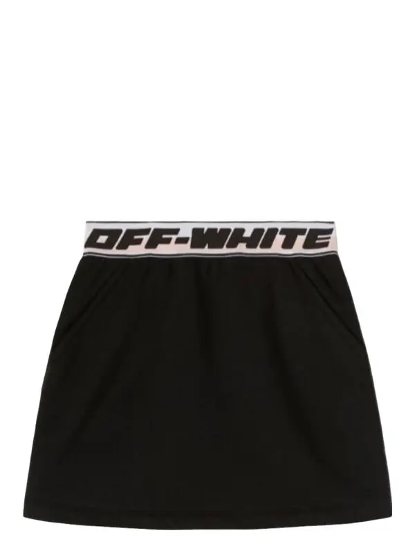Off-White Elasticated Logo Waist Skirt - Black