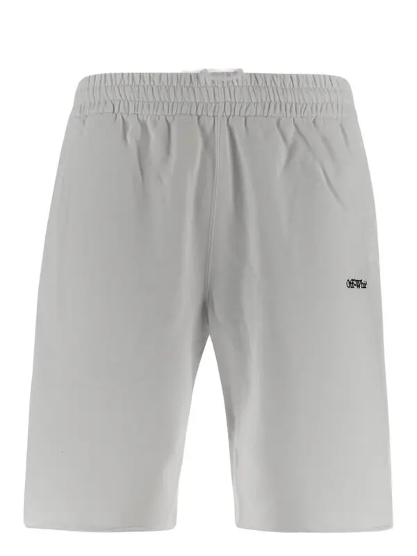 Off-White Scribble Diag Print Track Shorts - Gray