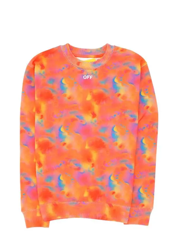 Off-White Tie-dye Logo Sweatshirt - Orange