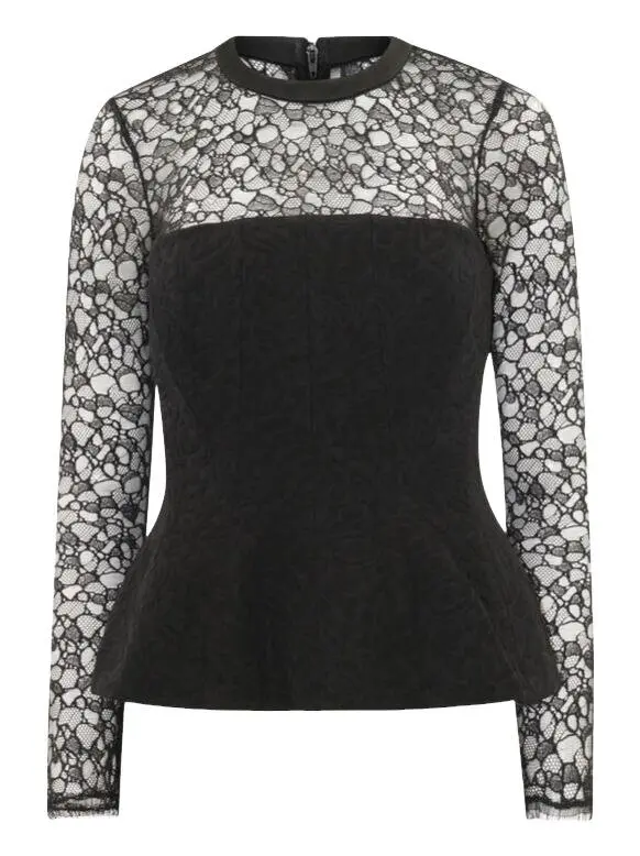 Simkhai Prima Peplum Top - Black