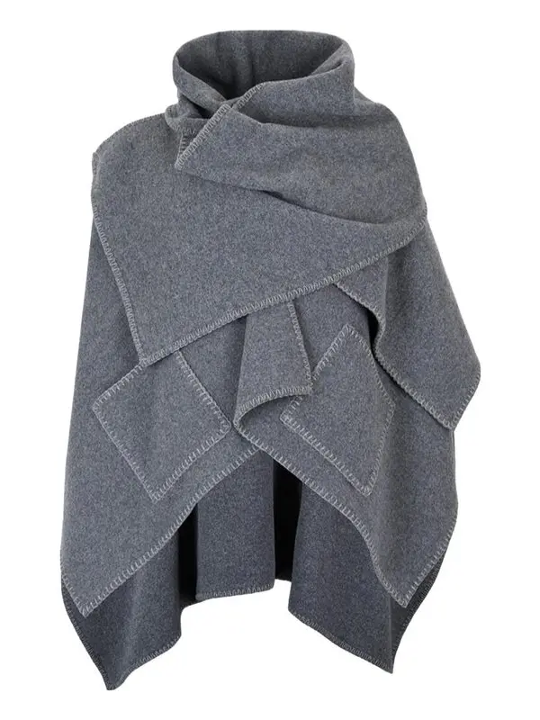 Fabiana Filippi Asymmetrical Cloak - Gray
