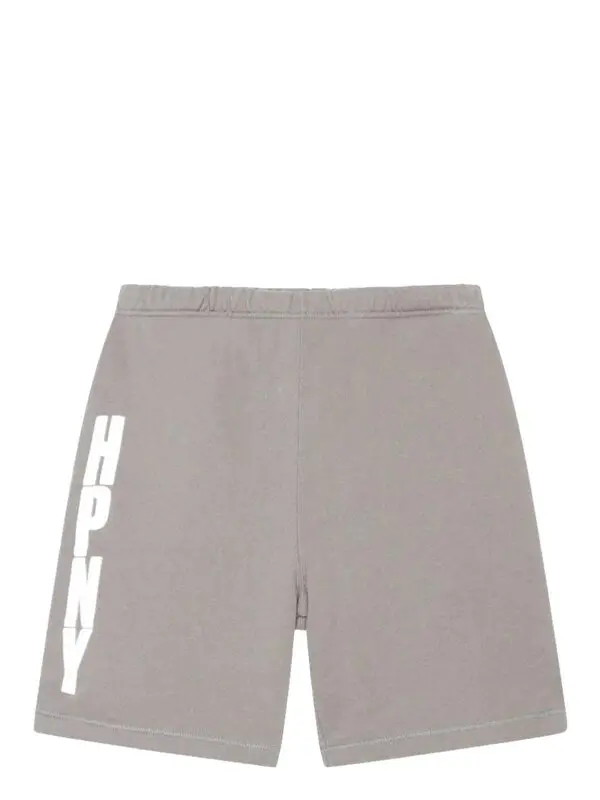 Heron Preston Logo Printed Elasticated Waist Shorts - Gray