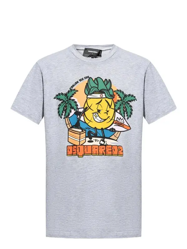 Dsquared2 Graphic Printed Crewneck T-shirt - White
