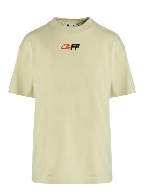 Off-White Exactly The Opposite" Graphic Print T-shirt - Nude