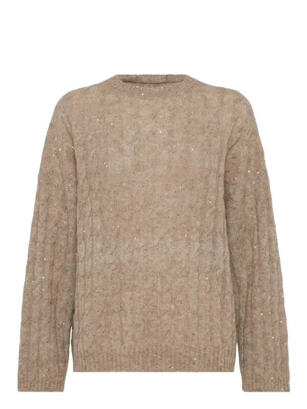 Brunello Cucinelli Long Sleeve Sweater - Nude