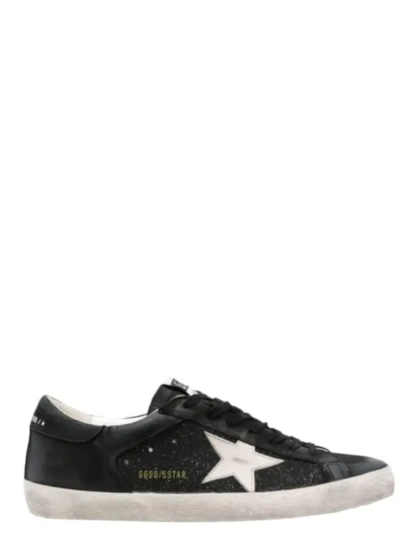 GOLDEN GOOSE Super Star Double Quarter Sneakers - Black