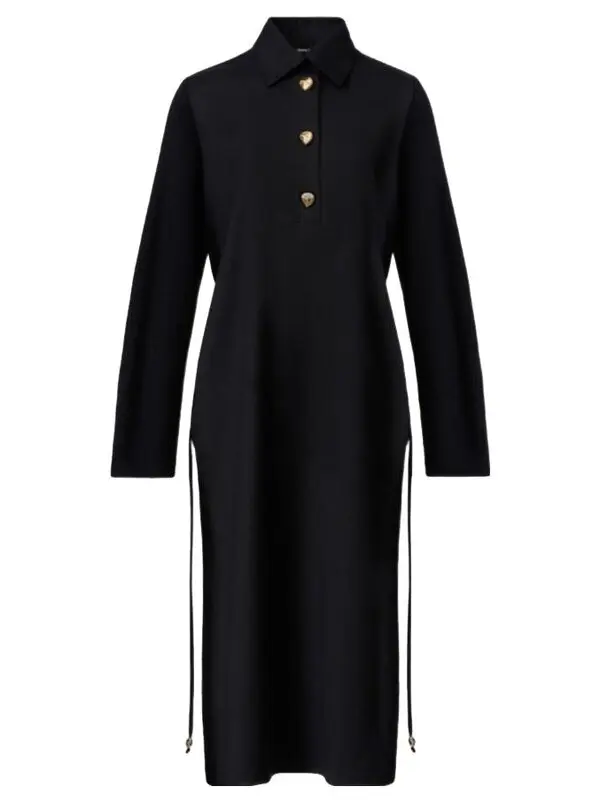 Fabiana Filippi Long-sleeved Midi Dress - Black