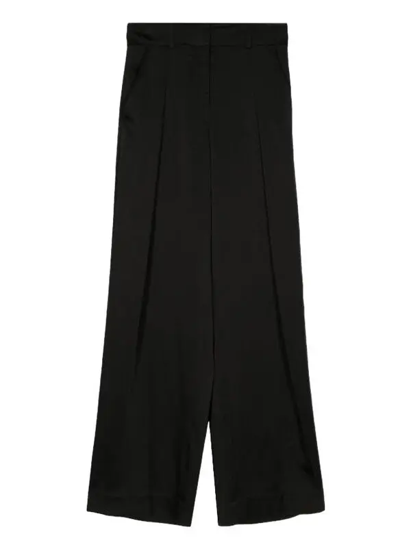 Simkhai Mercer Satin Wide-leg Trousers - Black