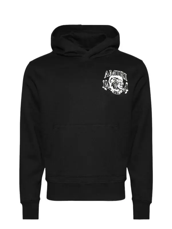 Amiri Lion Outline Printed Hoodie - Black