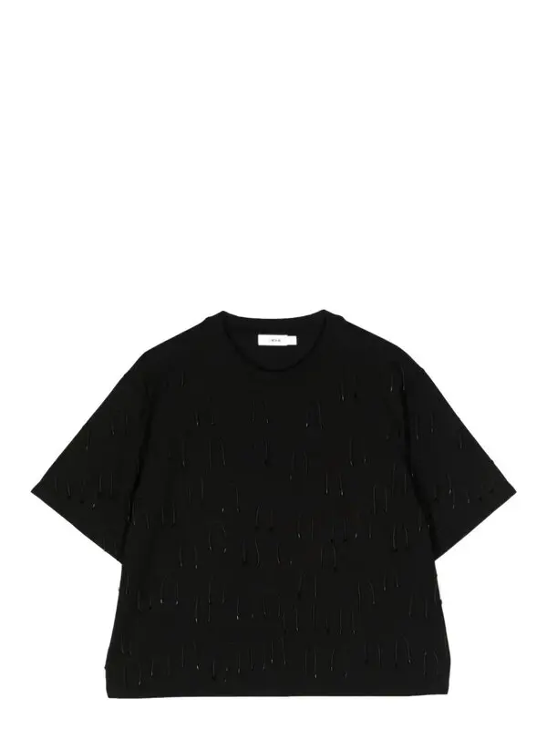 Simkhai Amaru Appliqué Detail T-shirt - Black