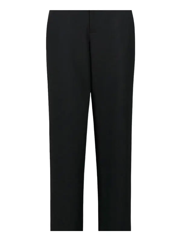 Staud Belt Loop Tailored Wide Leg Pants - Black