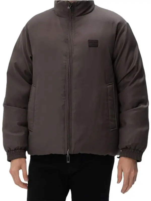 Emporio Armani Logo Patch Padded Jacket - Black