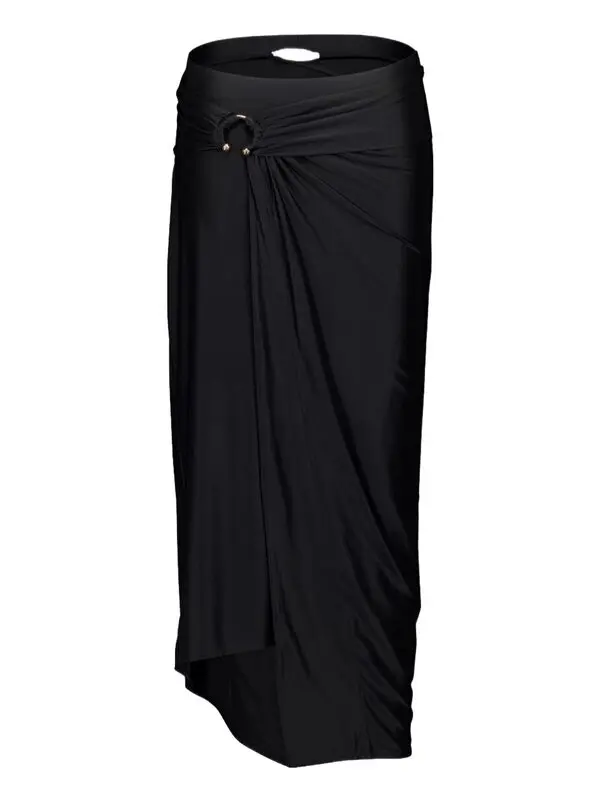 Rabanne Draped Maxi Skirt - Black