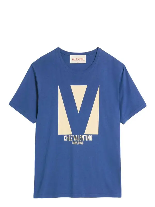 Valentino Garavani Chez -print T-shirt - Blue