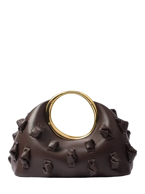 Jacquemus Small Calino Handbag With Knot Detail - Midnight Brown