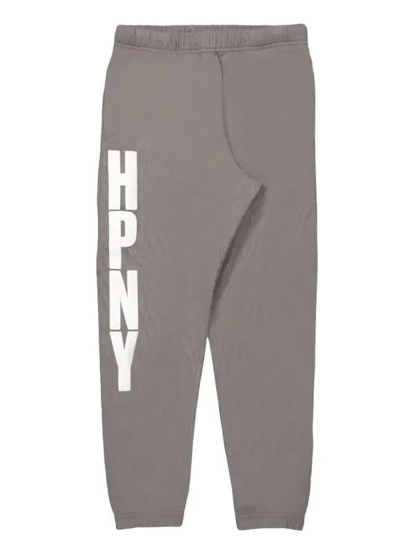 Heron Preston Elasticated Waistband Logo Printed Track Pants - Gray