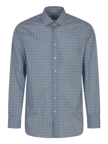 Etro Paisley-printed Stretch Shirt - Blue