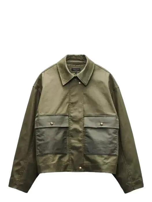Rag & Bone Long Sleeve Collared Zip-up Jacket - Multicolor