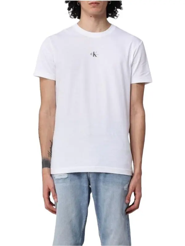 Calvin Klein Logo-print Cotton T-shirt - White