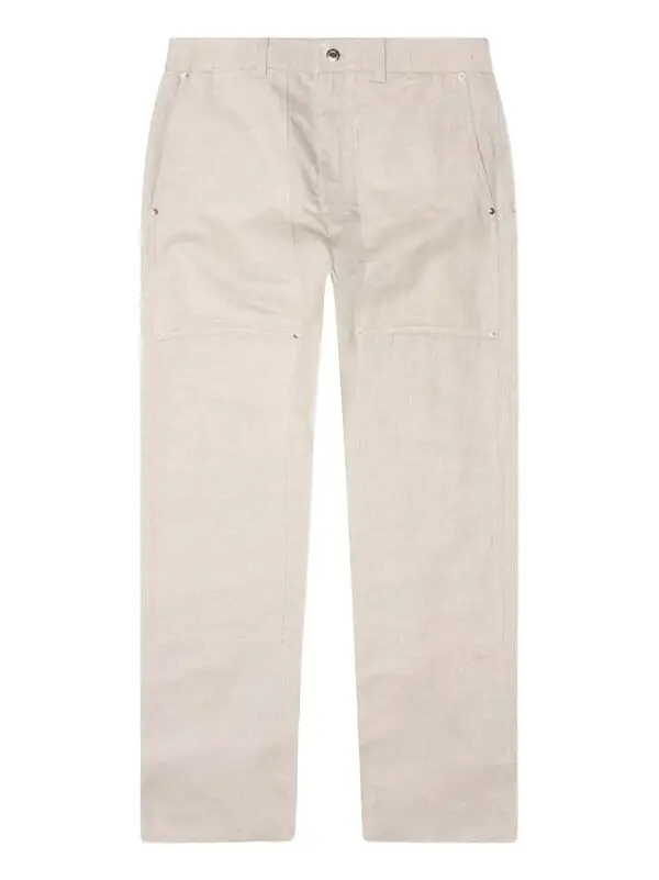 Helmut Lang Carpenter High Waist Straight Leg Trousers - Nude