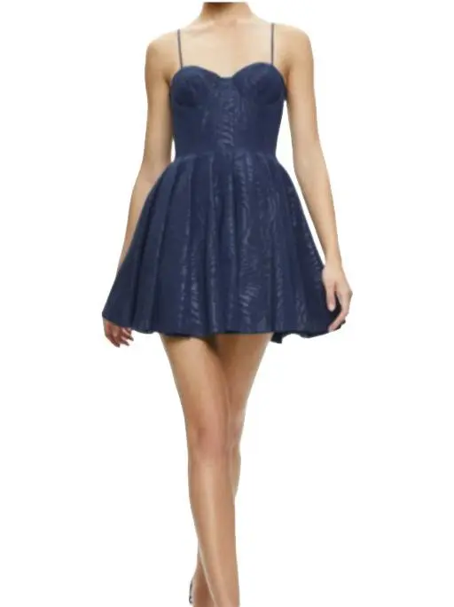 ALICEOLIVIA Adara Bustier Minidress - Blue