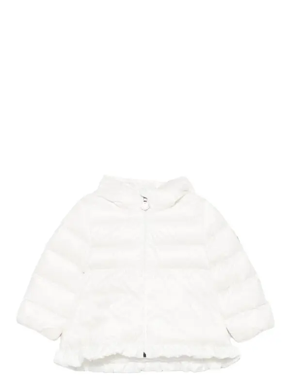 Moncler Odile Down Jacket With Ruffle Trim - White