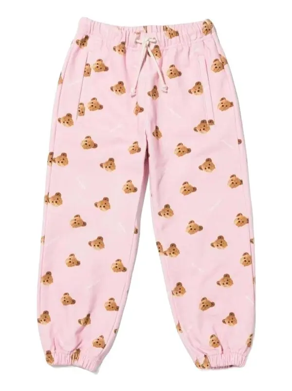 Palm Angels All-over Teddy Bear Print Trousers - Pink