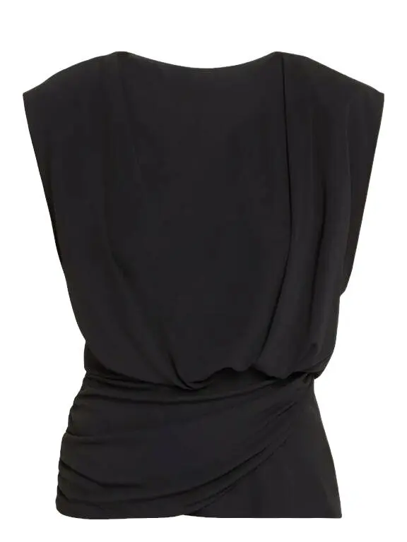 Simkhai Daton Draped Top - Black