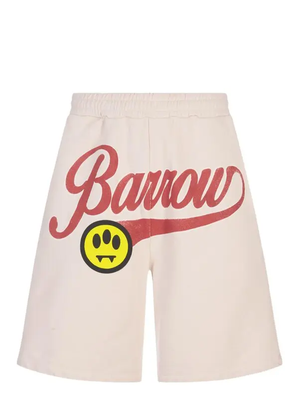 BARROW Logo Print Elasticated Shorts - Pink