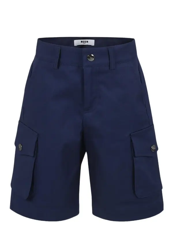 MSGM Cargo Pocket Bermuda Shorts - Black