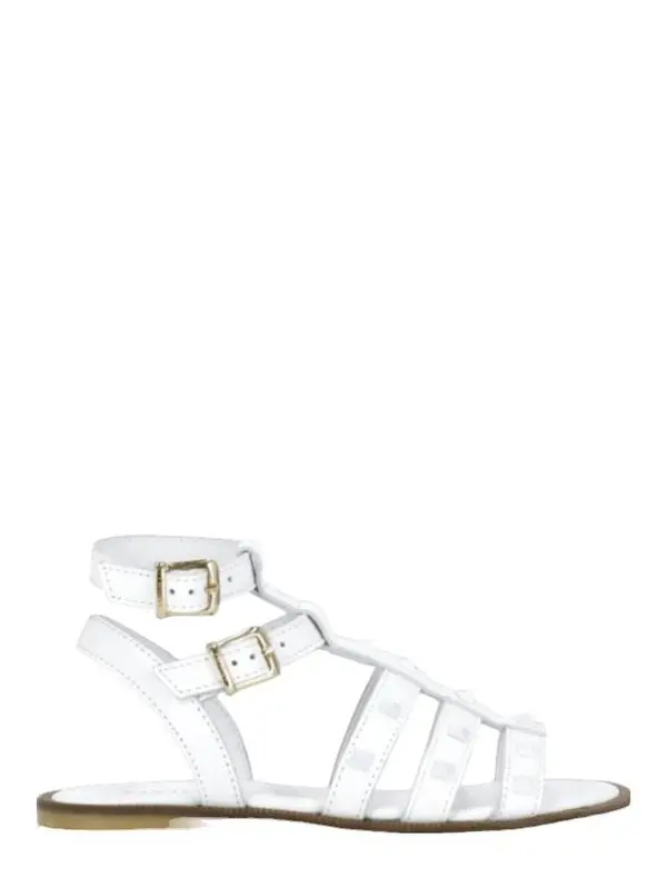 TWINSET Stud-embellished Leather Gladiator Sandals - White