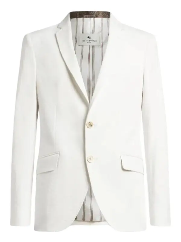 Etro Roma Single-breasted Blazer - White