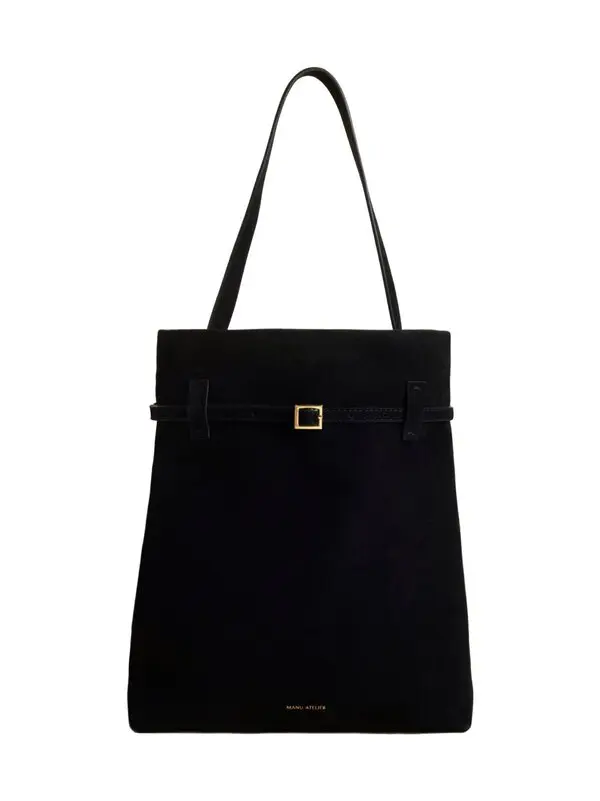 Manu Atelier Buckle Detail Tote Bag - Black