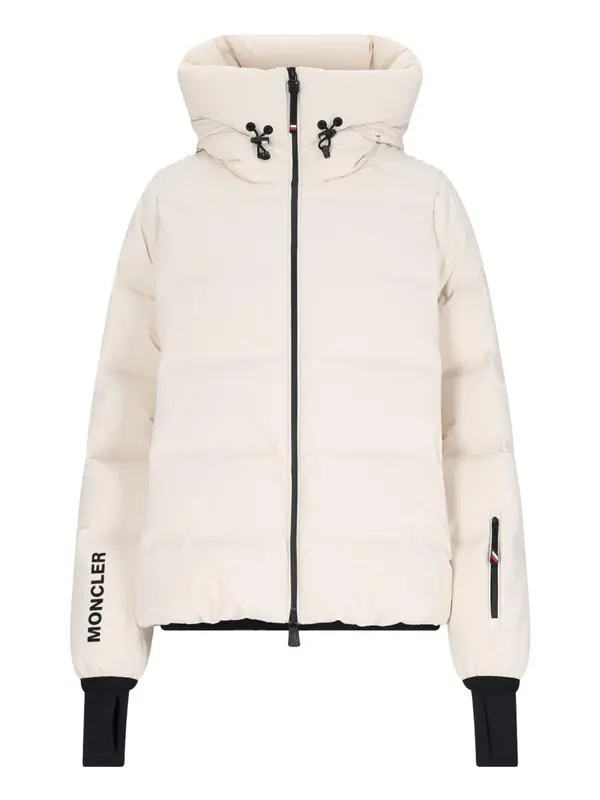 Moncler Suisses Hooded Down Jacket - Cream