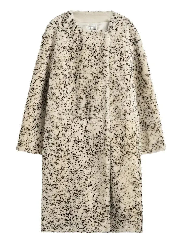 TOTEME Stracciatella Shearling Coat - Nude