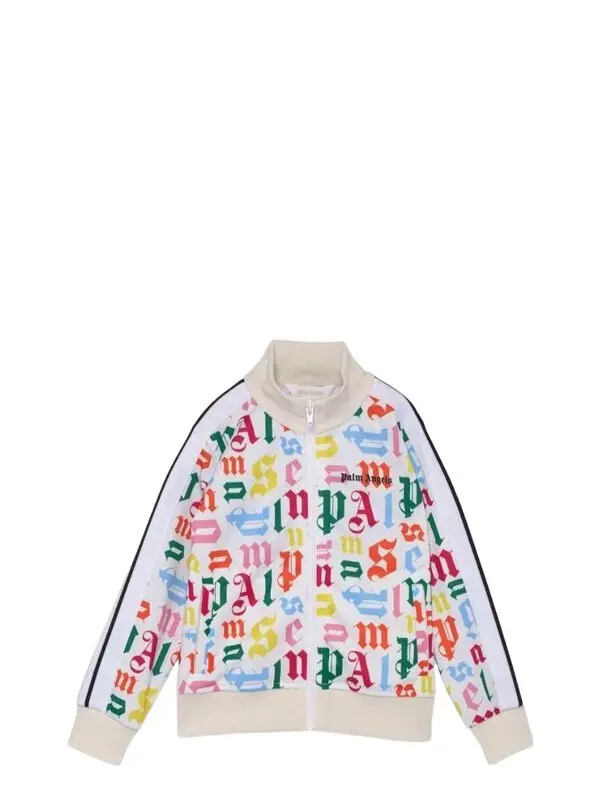 Palm Angels Monogram Print Track Jacket - White