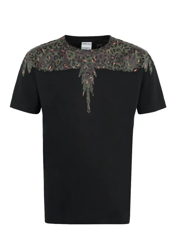 MARCELO BURLON COUNTY OF MILAN Animalier Wings Logo T-shirt - Black