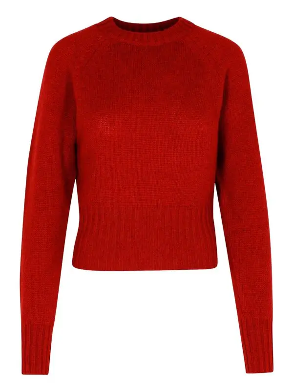 Fabiana Filippi Ribbed Crew Neck Sweater - Red