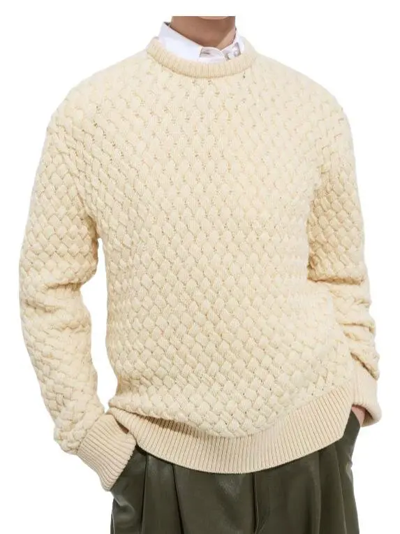 Bottega Veneta Intrecciato Wool Sweater - Nude