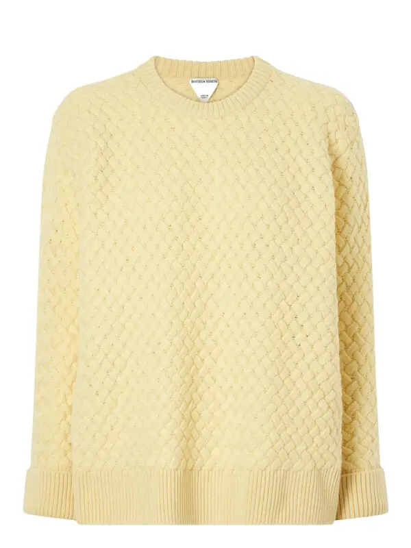Bottega Veneta Intrecciato Wool Sweater - Nude