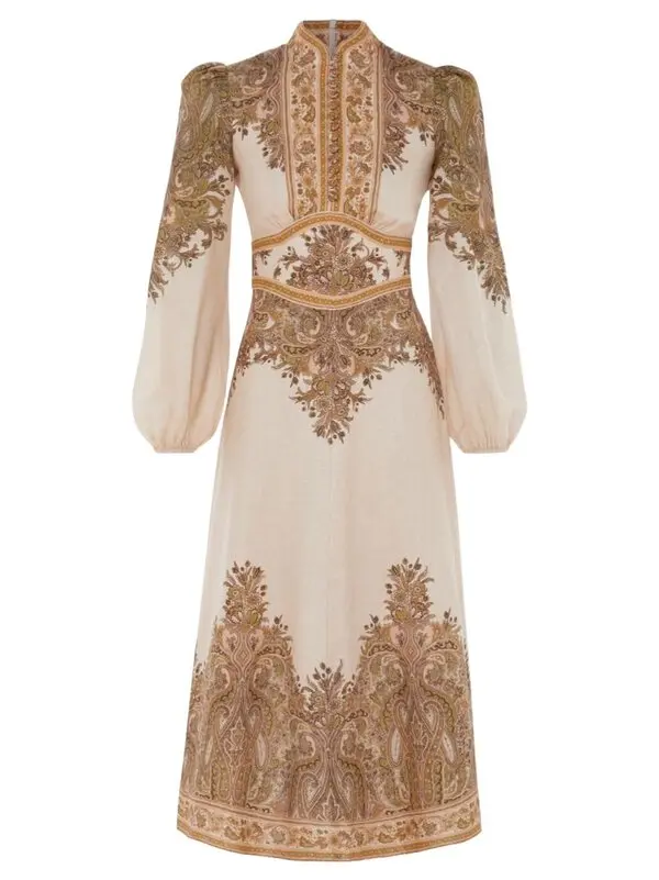 Zimmermann Natura Midi Dress - Nude