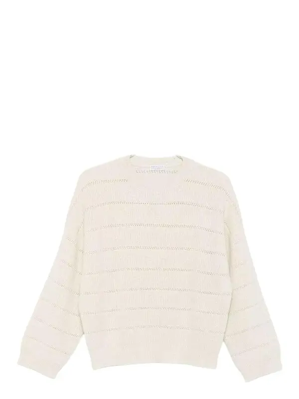 Brunello Cucinelli Open-knit Sweater - Beige