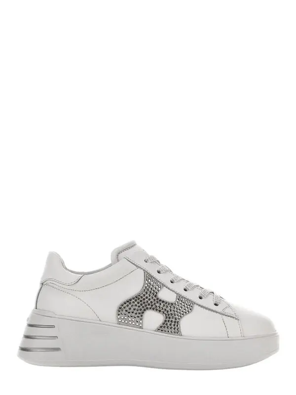 Hogan Rebel Low-top Sneakers With Embellished Logo - White